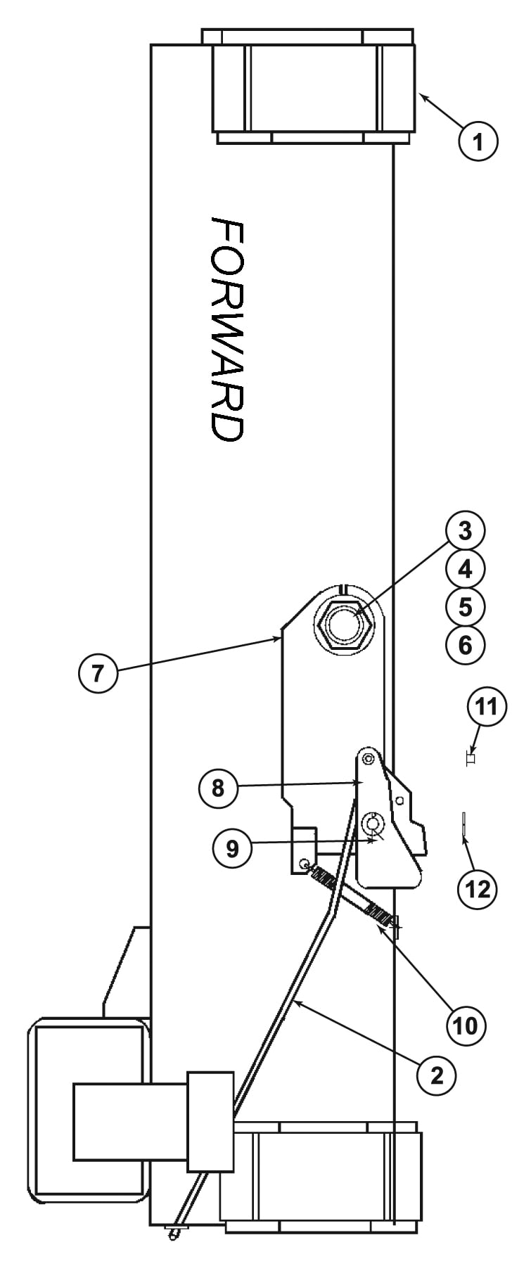 Parts for Forward Lifts DP97A Series Carriage Lock Detail | SVI ...