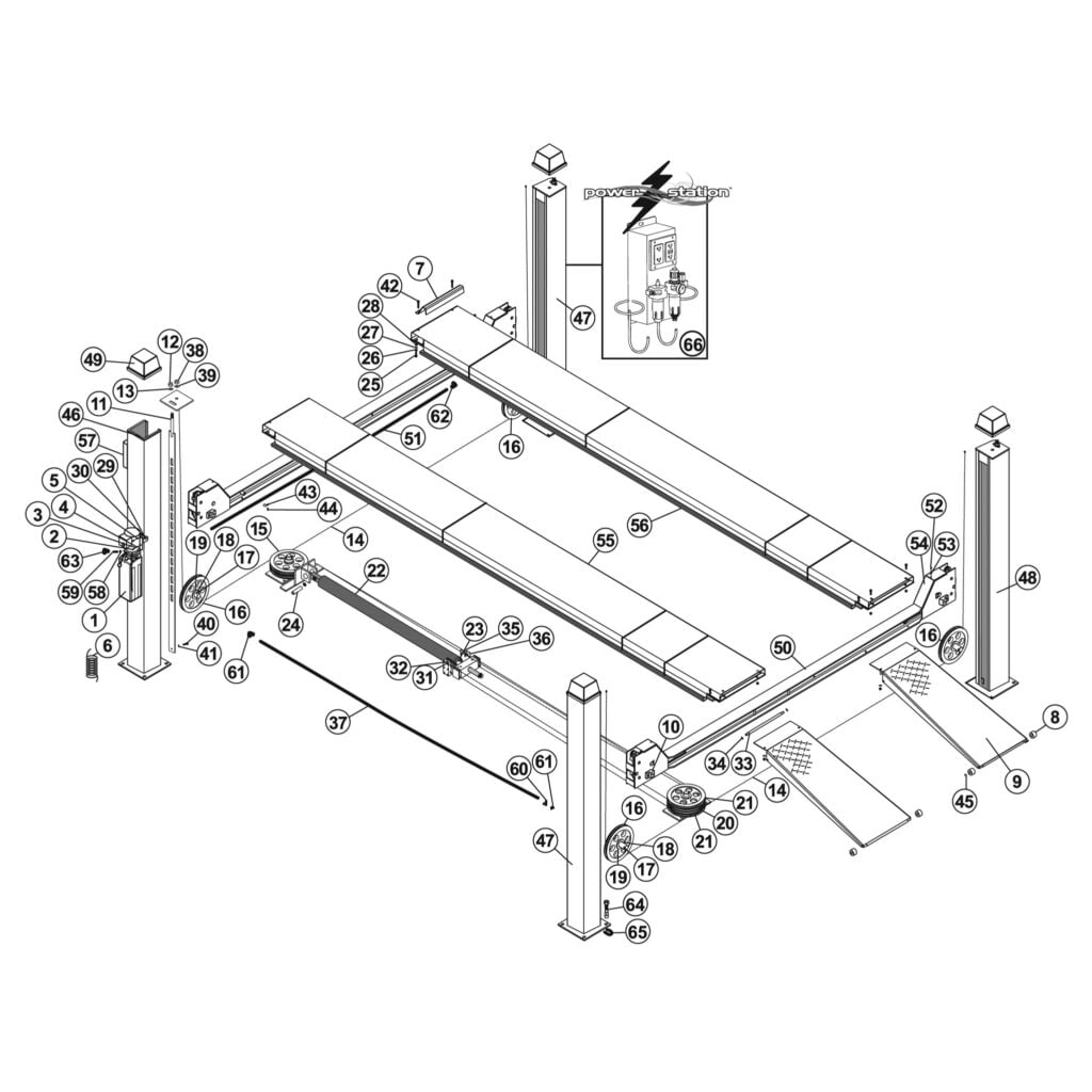 Hunter Alignment Rack Parts Diagram
