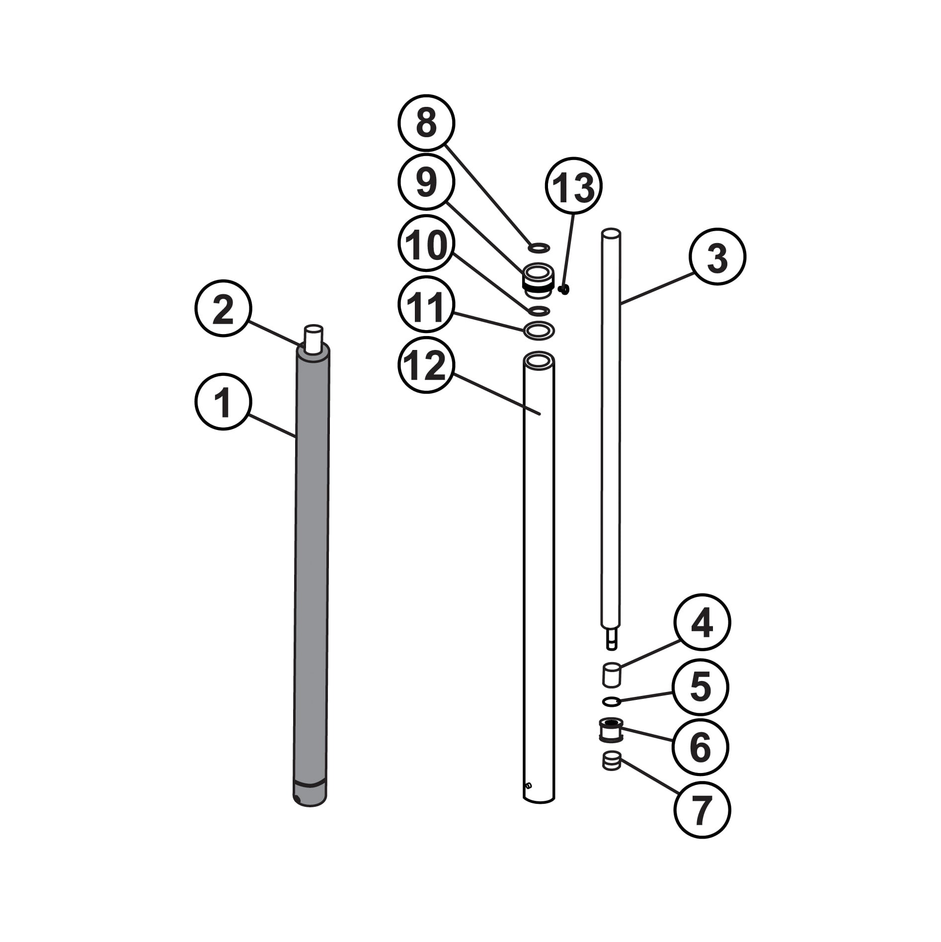 Parts for Atlas BP10000 Hydraulic Cylinder | SVI International, Inc.