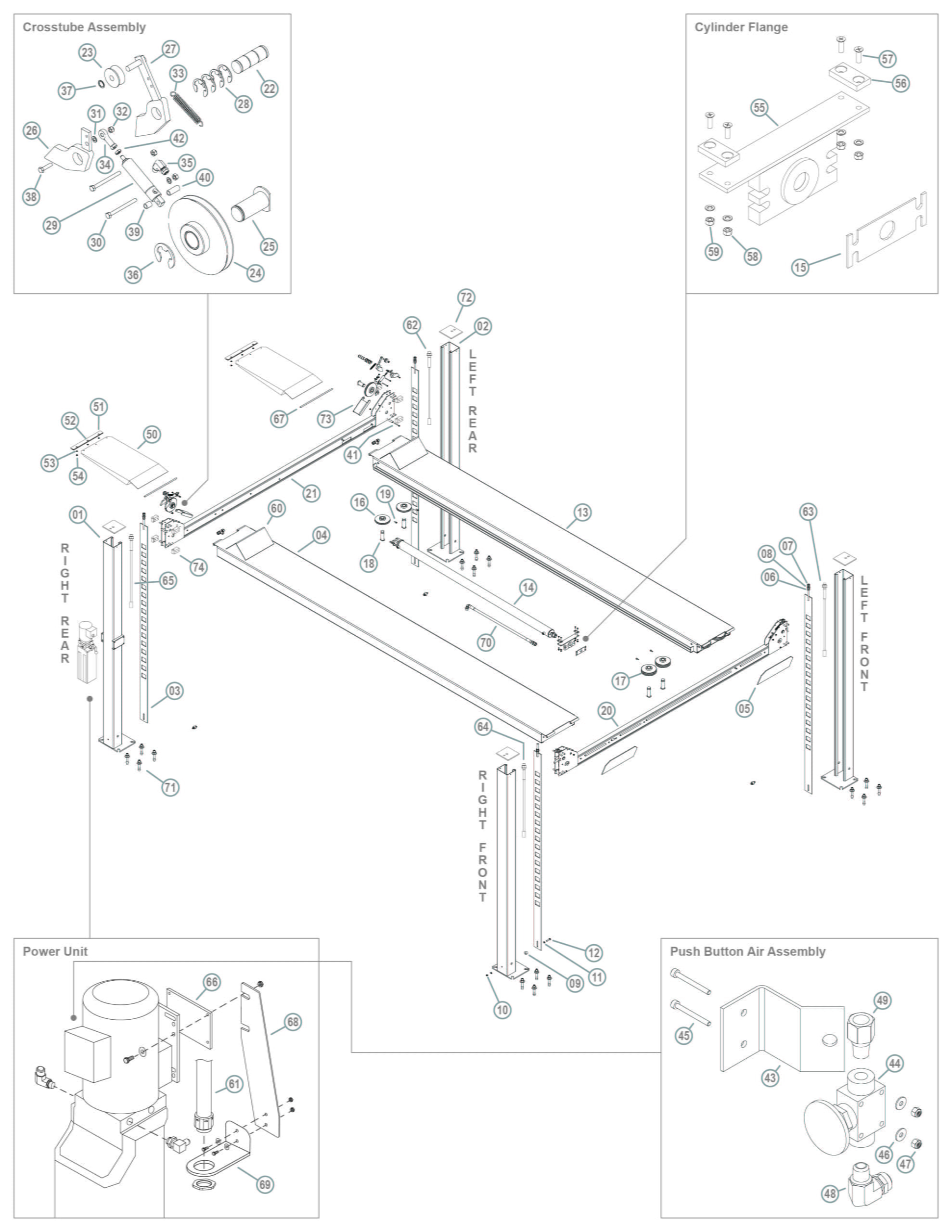 Parts for BendPak HD-7500BLX | SVI International, Inc.