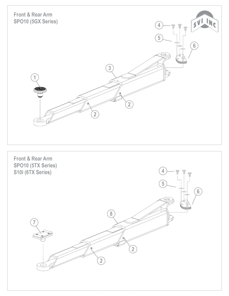 Parts For Rotary SPO10 500 Series (Arms) | SVI International, Inc.