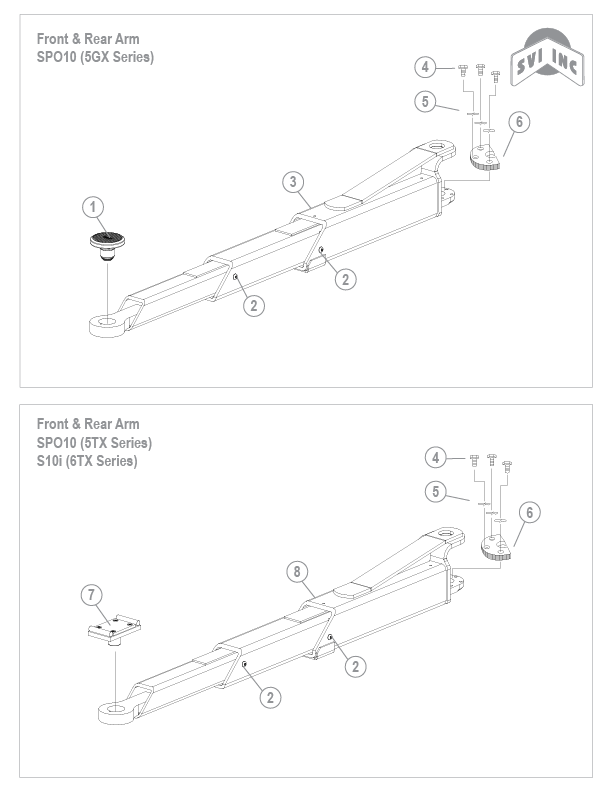 Parts For Rotary SPO10 500 Series (Arms) | SVI International, Inc.