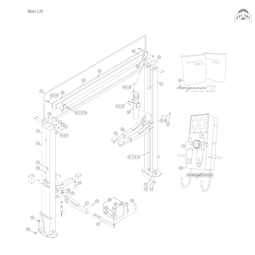 Parts for Ben Pearson 9000SA Series (Main Lift) | SVI International, Inc.