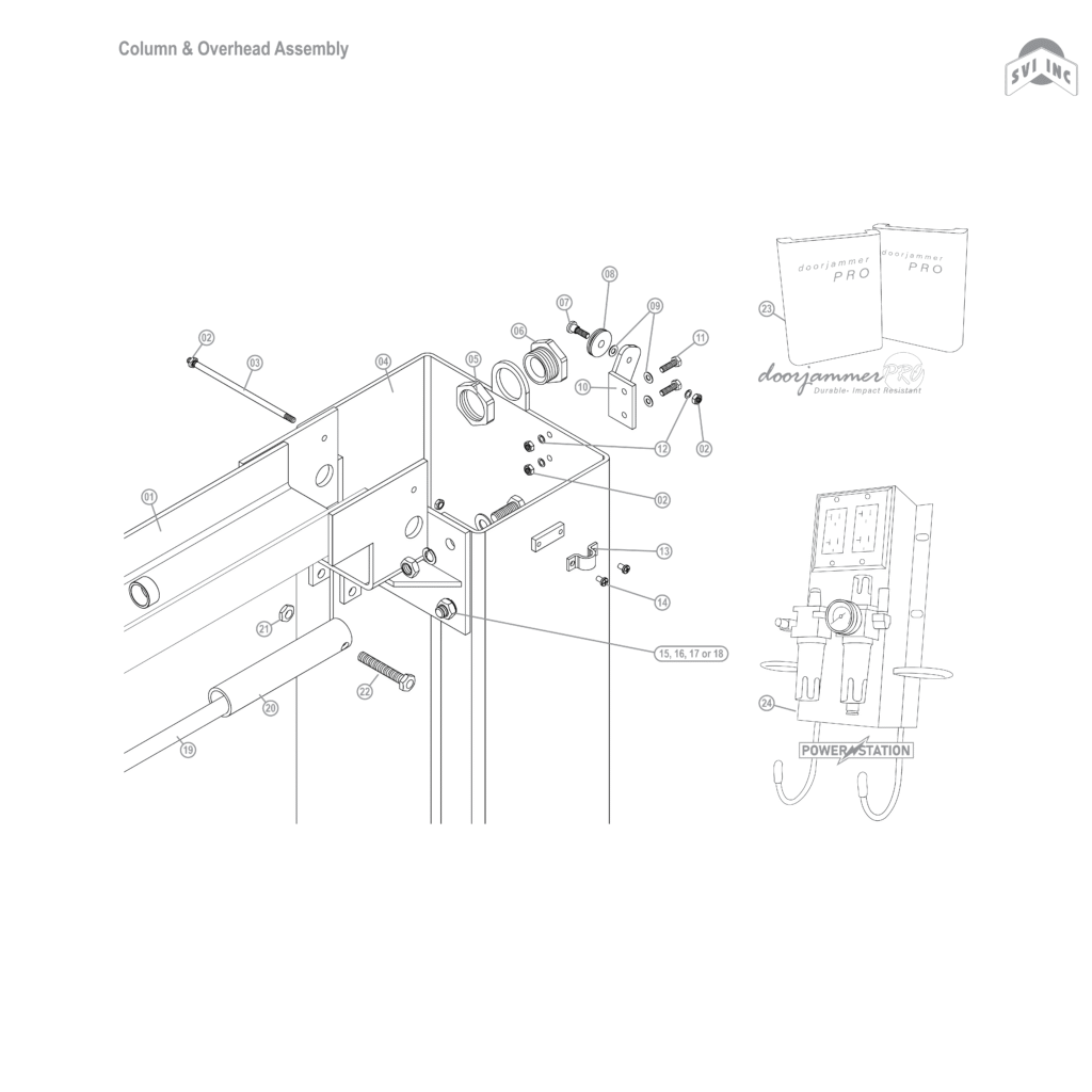 Parts for Quality Lifts Q12 Series (Column & Overhead Assembly) | SVI ...