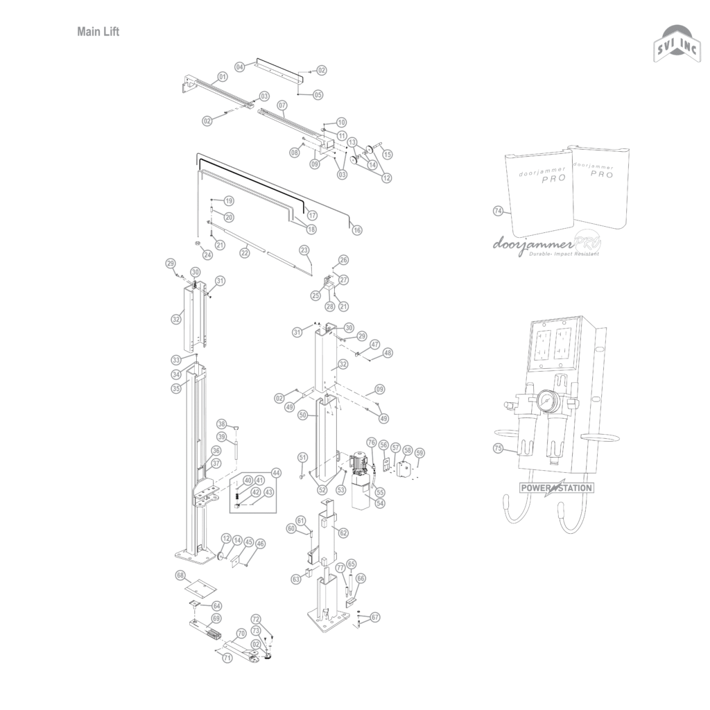 Parts for Rotary SPO12 300 Series (Main Lift) | SVI International, Inc.